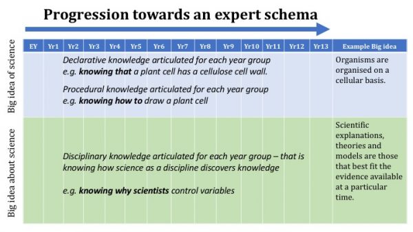 Building a curriculum towards big ideas - the science teacher
